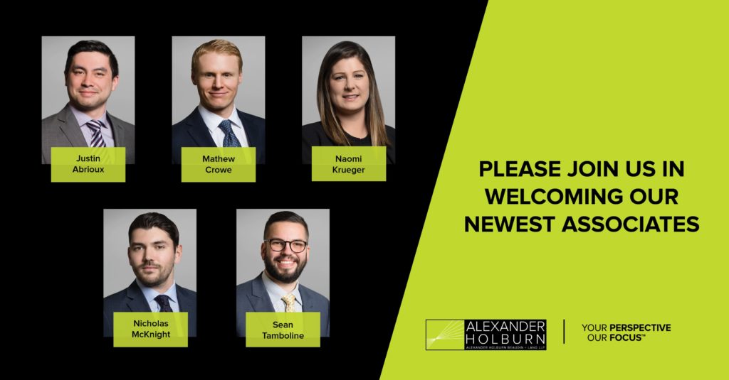 Congratulations to our five new Associates | Alexander Holburn Beaudin ...